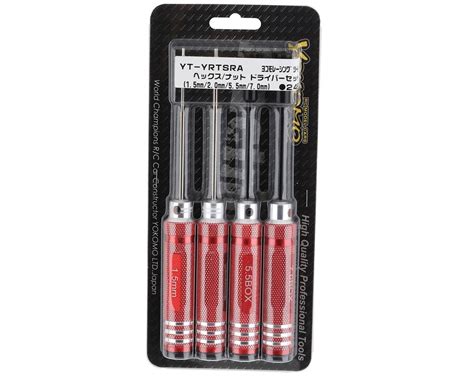 Yokomo 4 Piece Metric Hex And Nut Driver Tool Set [yokyt Yrtsra] Amain Hobbies
