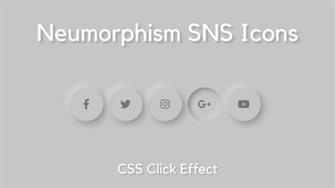 Neumorphism Social Media Icons Using Html Css Youtube