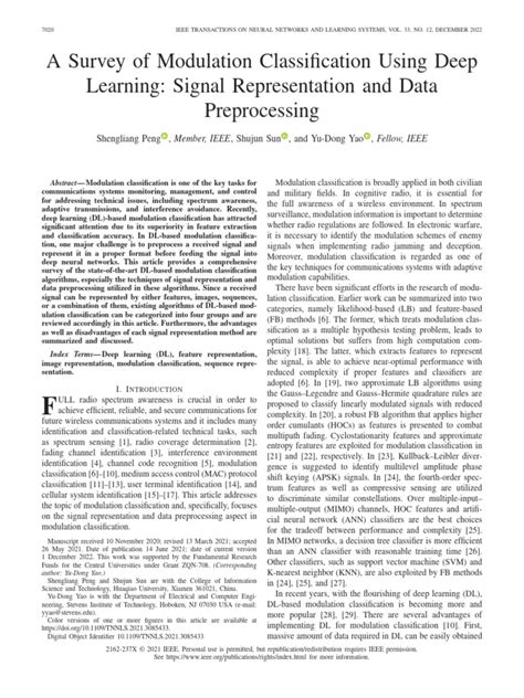 A Survey Of Modulation Classification Using Deep Learning Signal
