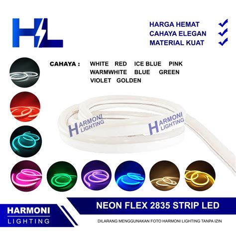 Jual Lampu Neon Flex Led Strip Fleksibel Meteran V Shopee Indonesia