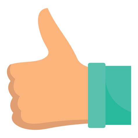 Thumb Up Icon Flat Style 14498198 Vector Art At Vecteezy