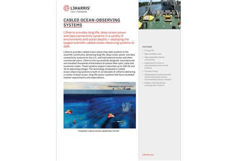 Cabled Ocean Observing Systems Data Sheet L3harris® Fast Forward