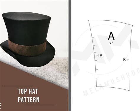 Diy Top Hat Foam Pattern A4 Digital Download Etsy