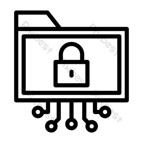 Data Encryption Line Icon Vector Png Images Ai Free Download Pikbest
