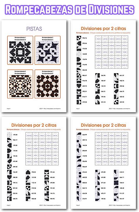 Fichas De Divisiones De Dos Y Tres Cifras Para Imprimir Pdf