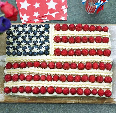 American Flag Cake Delicious Magazine Red And White Flag Cake Flag