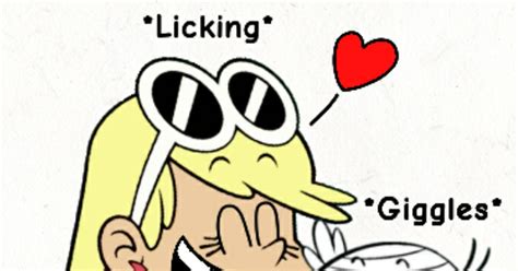 Lick Licking Theloudhouse Leni Licks Lincolns Cheek Pixiv