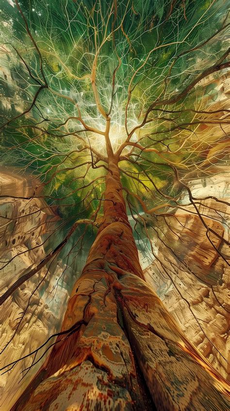 Quasar Tree Birth Of Colorful Energy Hyper Realistic Details In Victo