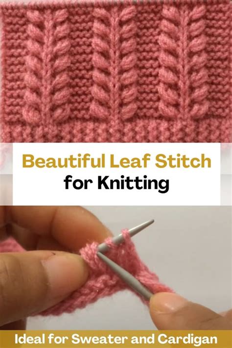 Beautiful Leaf Stitch For Knitting