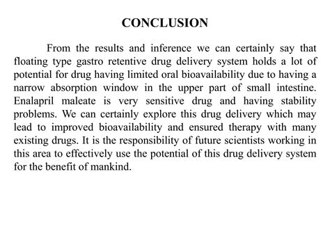 Floating Tablets Enalapril Maleate Ppt