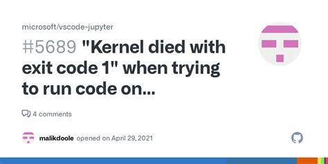 Kernel Died With Exit Code 1 When Trying To Run Code On Interactive