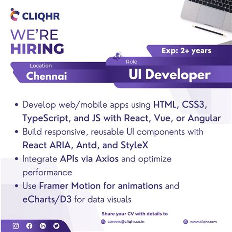 Workfromhome Uideveloper Uideveloperjobs Uijobs Angular Cliqhr Recruitment Services