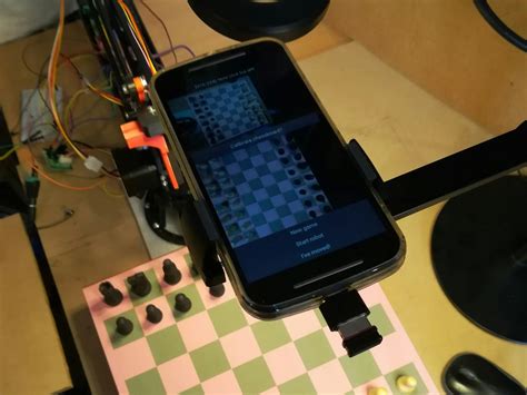 chess robot 3d printed using android phone and arduino