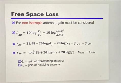 And For Non Isotropic Antenna Gain Must Be Considered