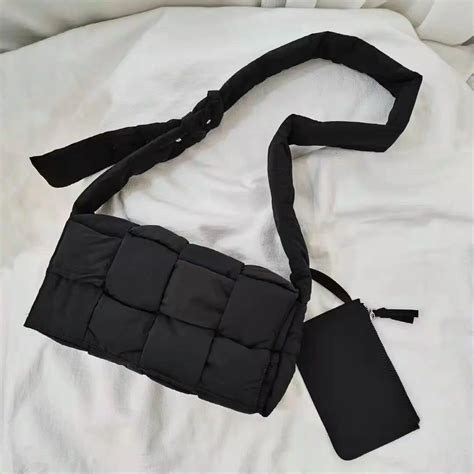 디자이너 면 소재 패드 크로스 바디백 여성용 면 소재 패드 스퀘어 패션 핸드백 신제품 숄더 백 AliExpress