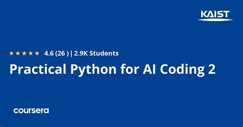 Practical Python For Ai Coding 2 Coursera