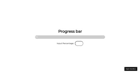 Progress Bar Codesandbox