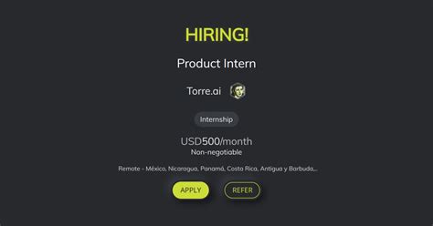 product intern at torre ai torre