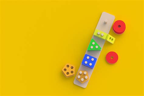 아이들을 위한 논리 장난감 아동의 취학 전 발달 몬테소리 소재 사고 과정 인지 능력 공간을 복사합니다 평면도 3d 렌더링 3차원