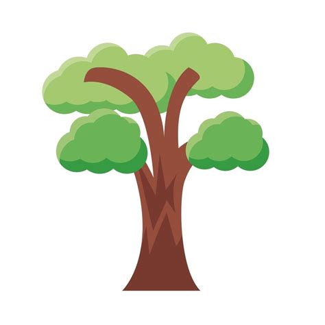 Leafy Tree Flat Style Icon 2475468 Vector Art At Vecteezy