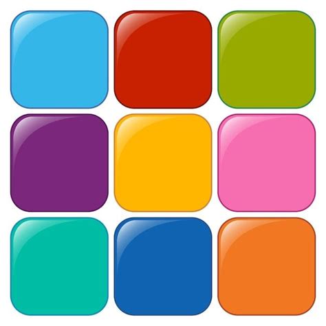 Colorful Square Buttons