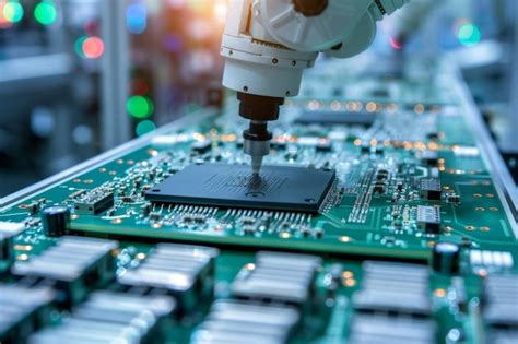 Premium Photo Robotic Arm In Action Assembling Electronic Components