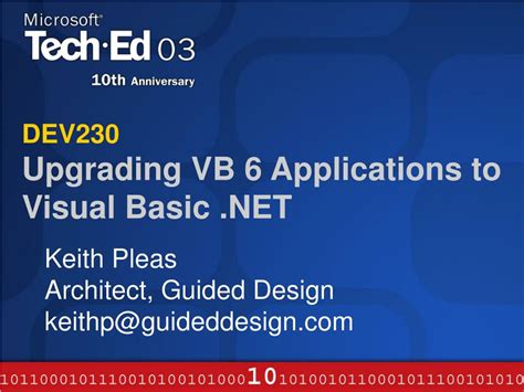 Ppt Dev230 Upgrading Vb 6 Applications To Visual Basic Net Powerpoint Presentation Id1303739