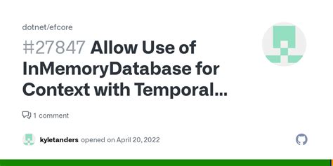 Allow Use Of Inmemorydatabase For Context With Temporal Tables In Net