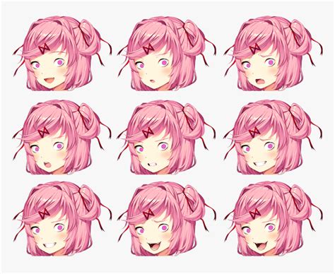 Doki Doki Literature Club Natsuki Sprite Png Download Doki Doki Literature Club Custom