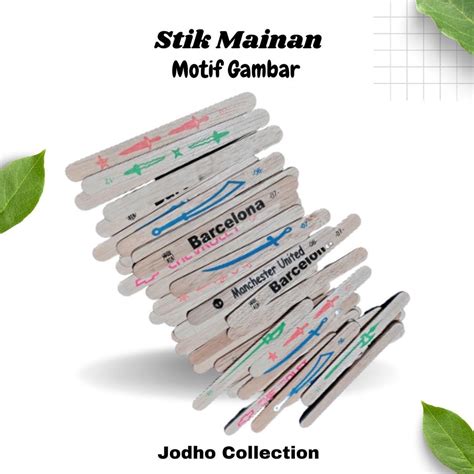 Jual Stik Mainan Karakter Sablon Stik Es Cream Sablon Shopee Indonesia