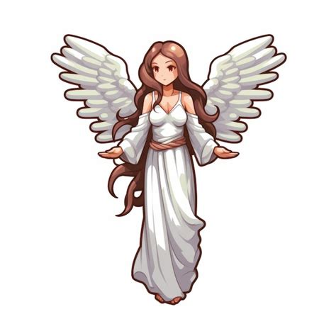 Premium Photo Graceful Heian Period Angel In 2d Game Art Style