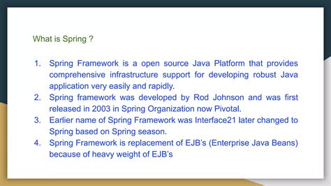 Spring Framework Introduction Ppt