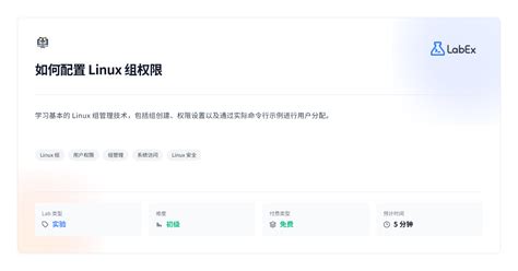 如何配置 linux 组权限 labex