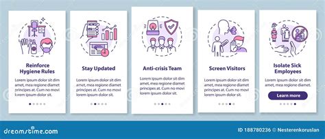 Workplace Safety Guidelines Onboarding Mobile App Page Screen With