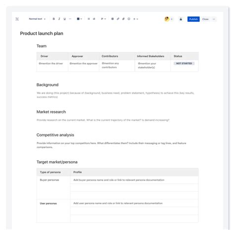 Atlassian Product Launch Plan Template Inside Atlassian