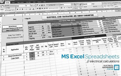 Electrical Ms Excel Spreadsheets Edvard Csanyi