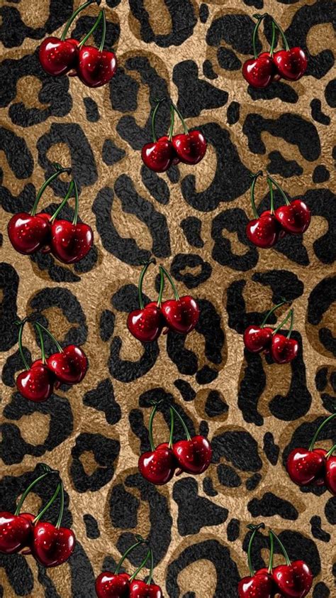 Cherry Wallpaper Red And Black Leather Print Wallpaper Aesthetic