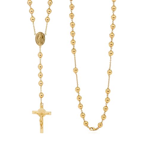 Mens Gold Rosary Necklace At Nicole Drinkard Blog