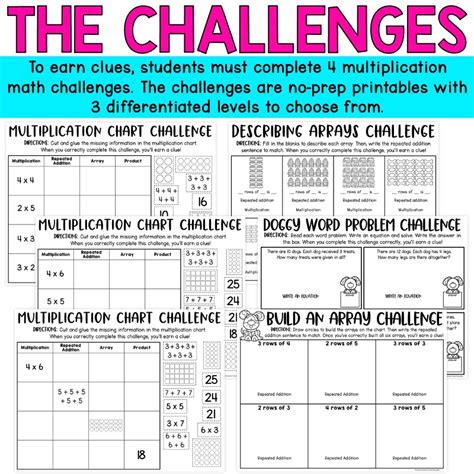 Multiplication Math Mystery Math Challenge Math Enrichment 2nd Worksheets Library