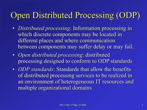 ppt itu t and iso iec joint standards for open distributed processing
