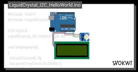 CLK RTC LCD Wokwi ESP32 STM32 Arduino Simulator