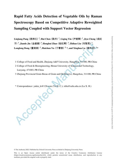 pdf rapid fatty acids detection of vegetable oils by raman