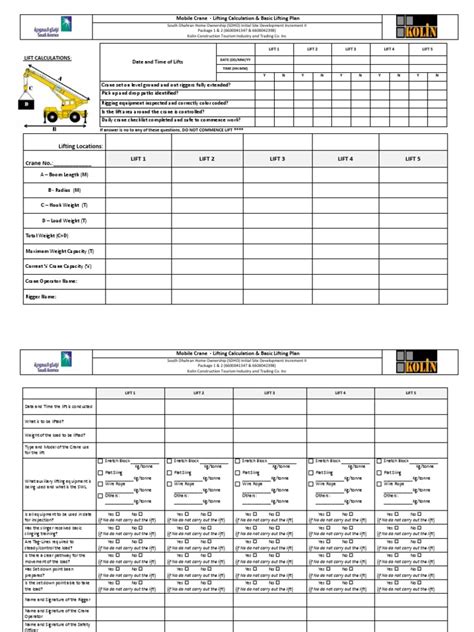 3 2 9 Lifting Calculation Ver 2 Pdf Crane Machine Equipment