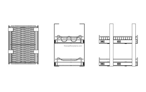 Pull Out Basket Free CAD Drawings
