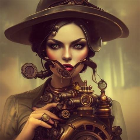 Beautiful Steampunk Woman Ai Generated Artwork Nightcafe Creator