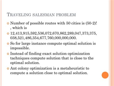 Ppt Parallel Implementation Of Ant Colony Optimization On Traveling Salesman Problem