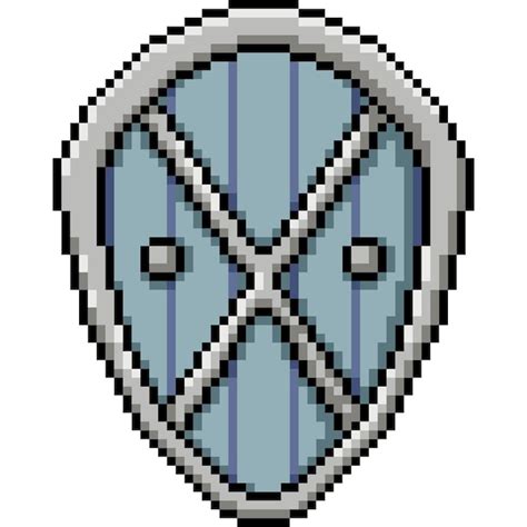 Premium Vector Pixel Art Of Medieval Knight Shield