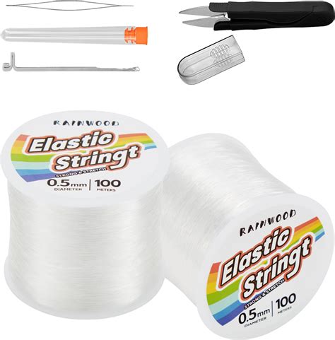 Elastic String For Bracelets Making Stretchy String For Bracelets 2 Rolls 15mm 120m Sturdy