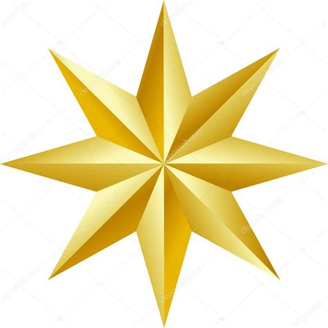 Beautiful Golden Star Vector On White Background Premium Vector In