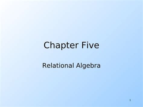 Relational Algebra Ppt Ppt